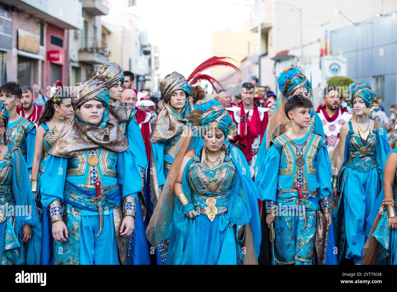 Moros y Cristianos, fiesta, portrait, amateur actors, preparation ...