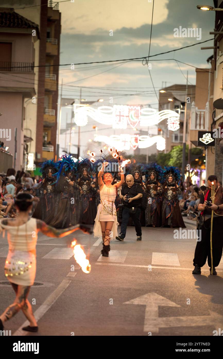Moros y Cristianos, fiesta, fire dancers, portrait, women, tradition ...