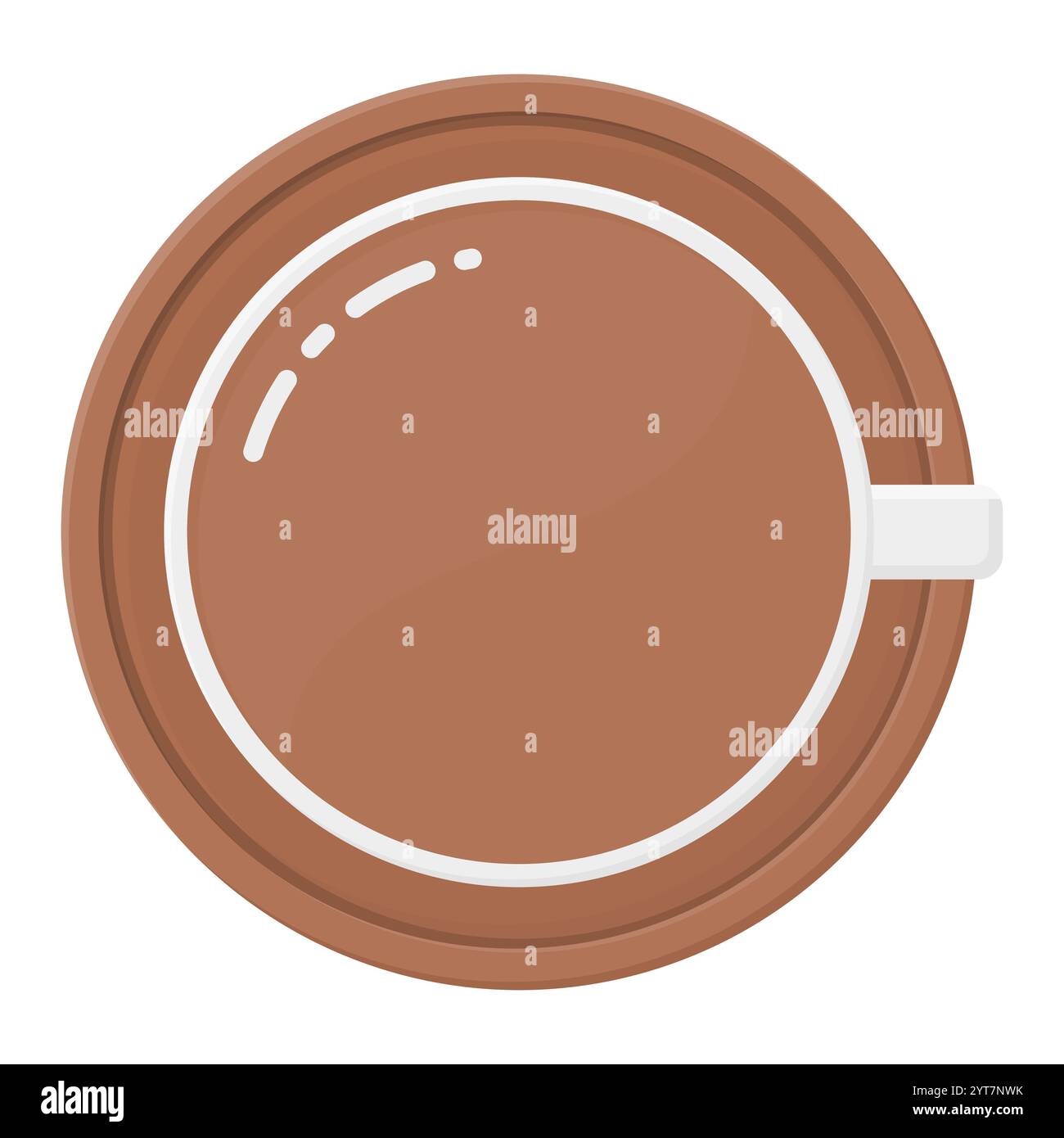 Coffee Cup Hot Drink Top View Vector. Coffee Break. Refreshment Stock ...