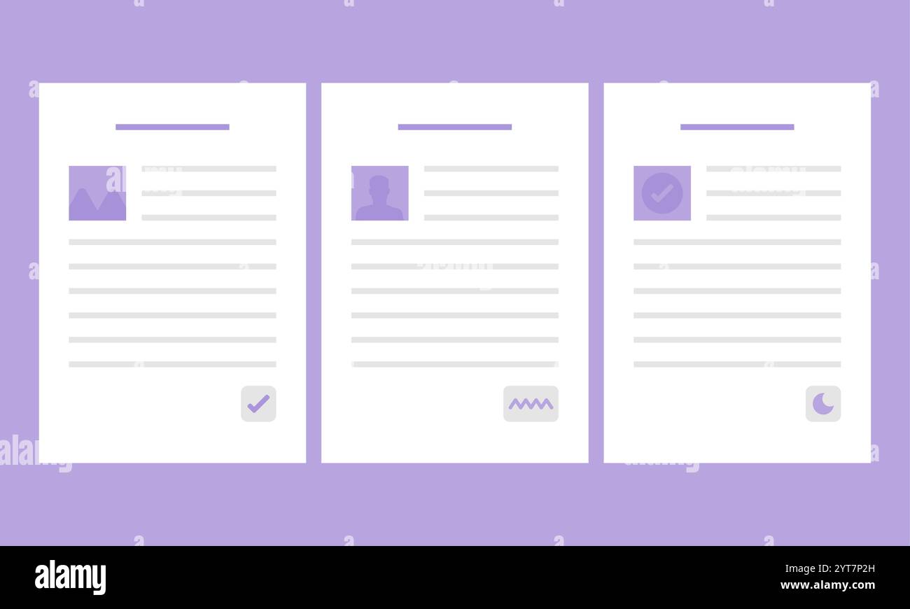 Business Document Contract Paper Vector. Approval Document with Stamp ...