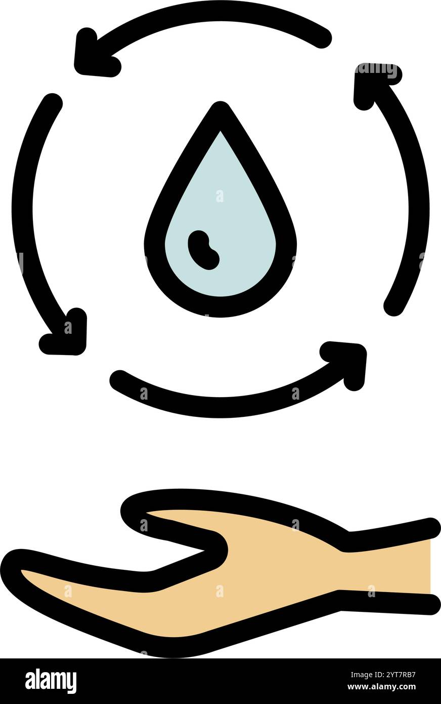 Filter water line icon. Osmosis and desalination. Filtration process ...