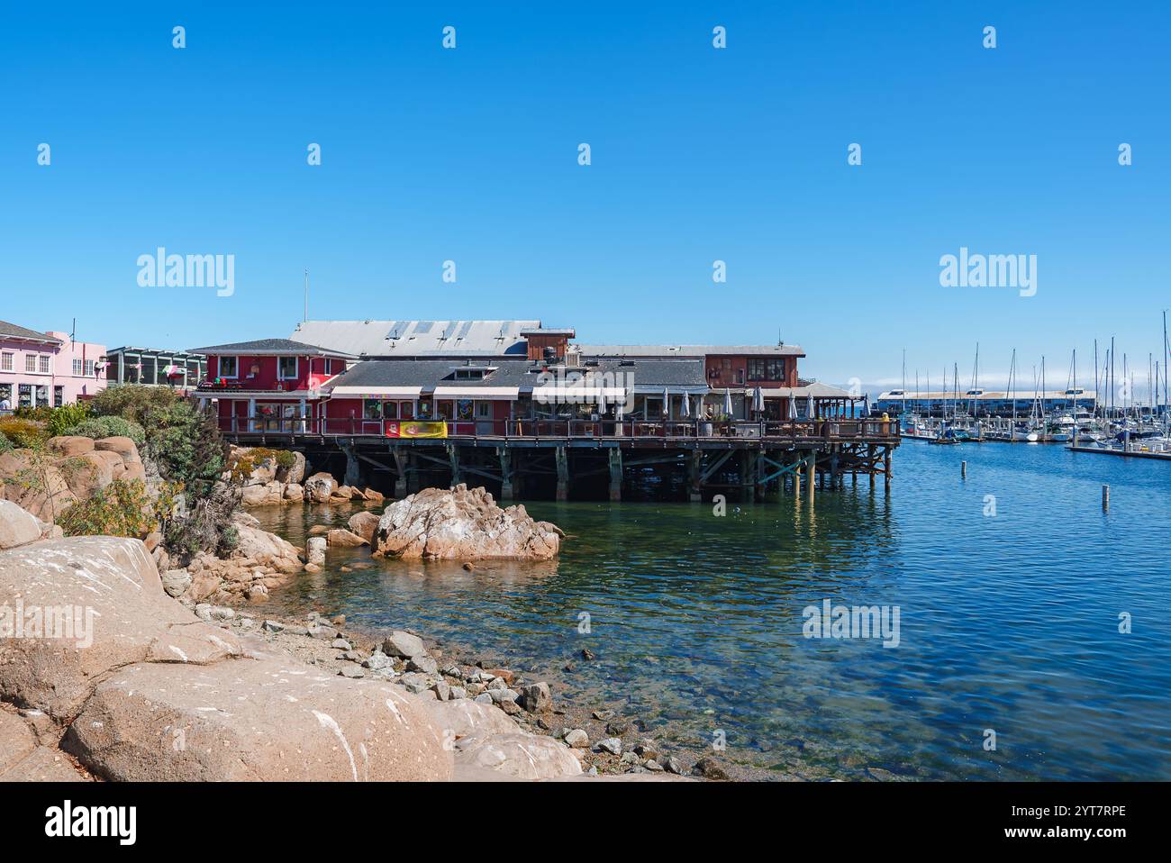 Scenic View of Cannery Row and Marina in Monterey, California Stock ...