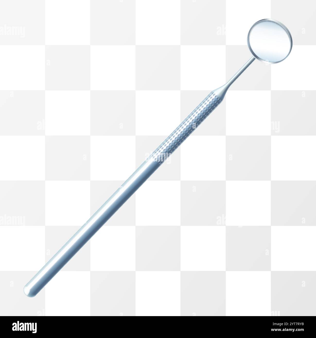 Stainless Steel Dental Mirror for dentist isolated on transparent ...