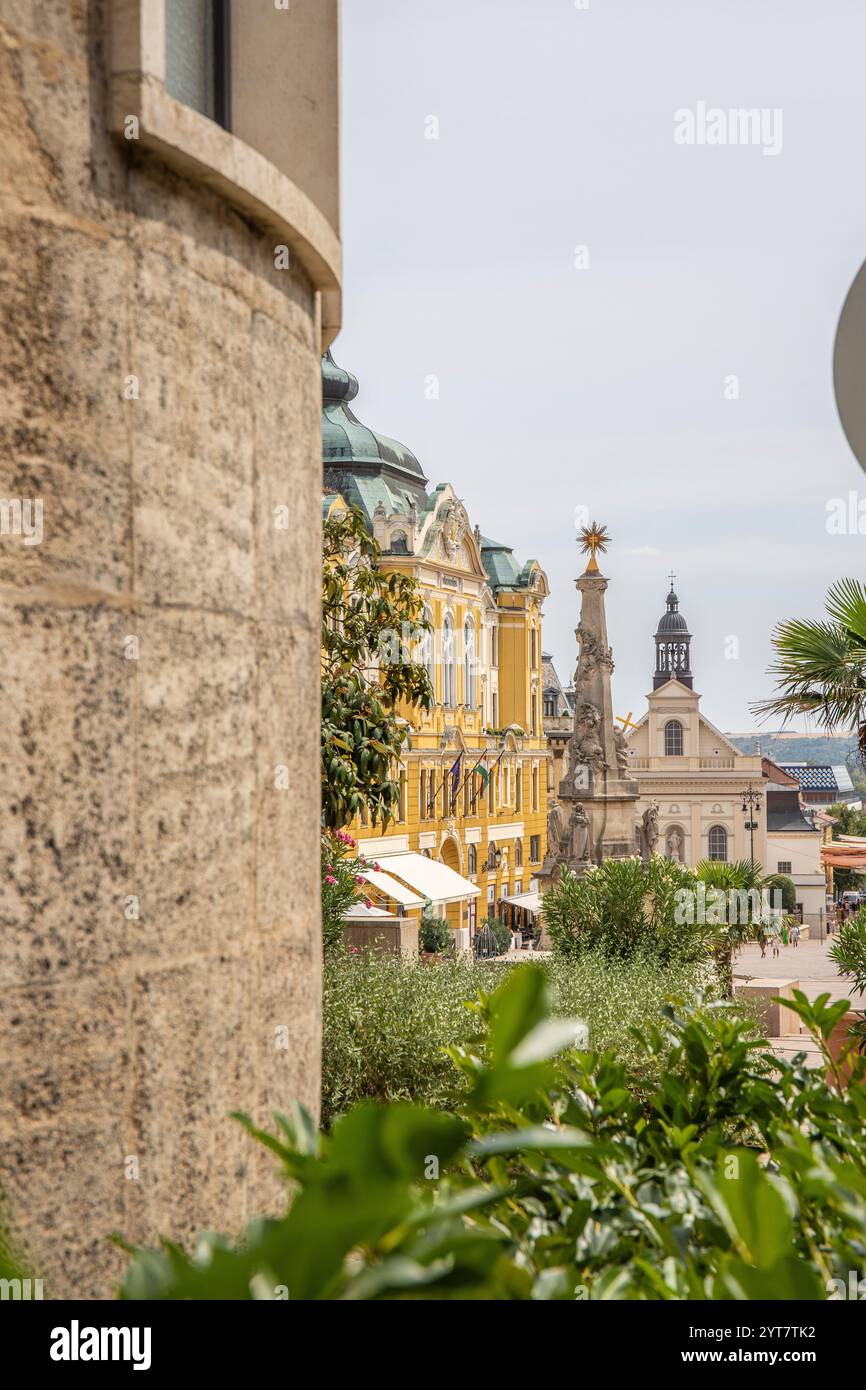 Historic city center and central square with old historic buildings ...