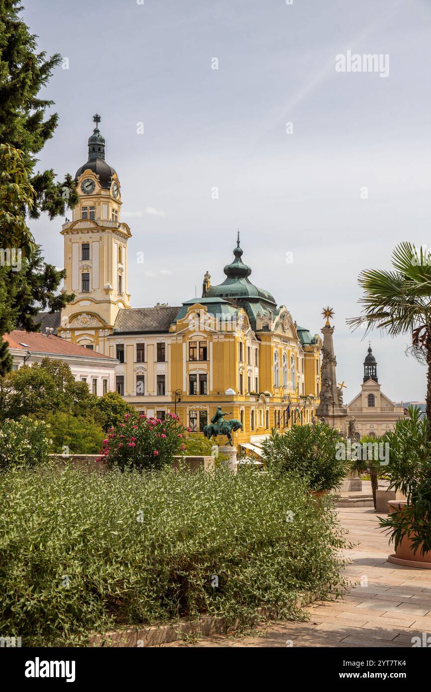 Historic city center and central square with old historic buildings ...