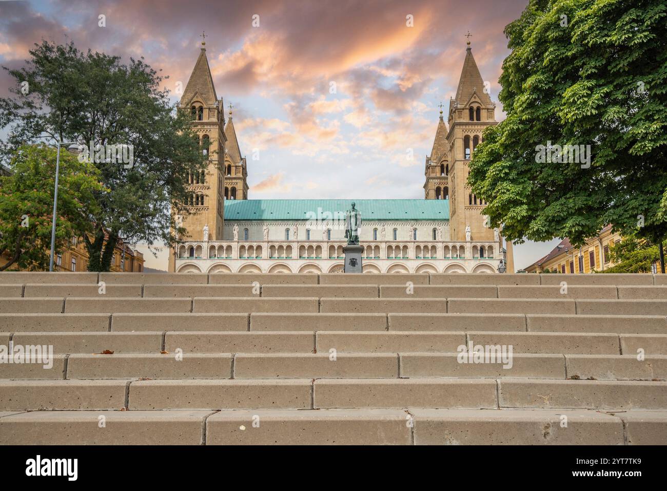 Basilica of a historic city center of the five-church city. The ...