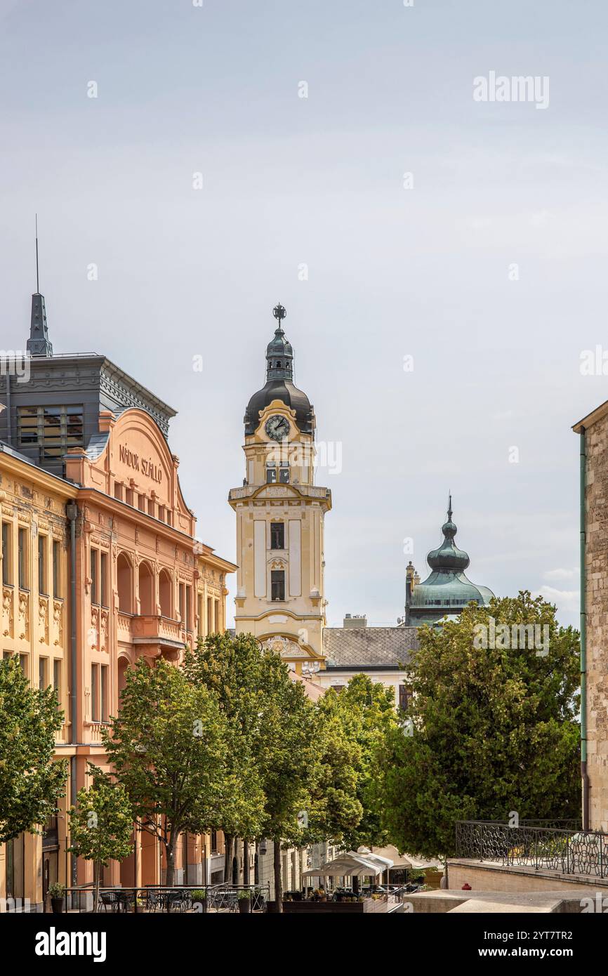 Historic city center and central square with old historic buildings ...