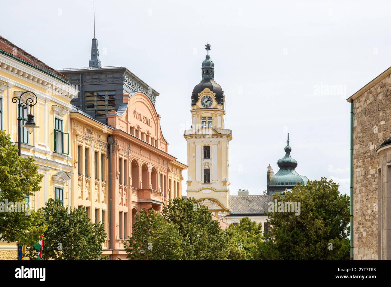 Historic city center and central square with old historic buildings ...