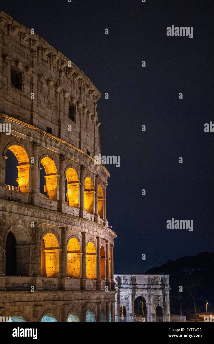 The Colosseum, famous and unique historical building of the Eternal ...