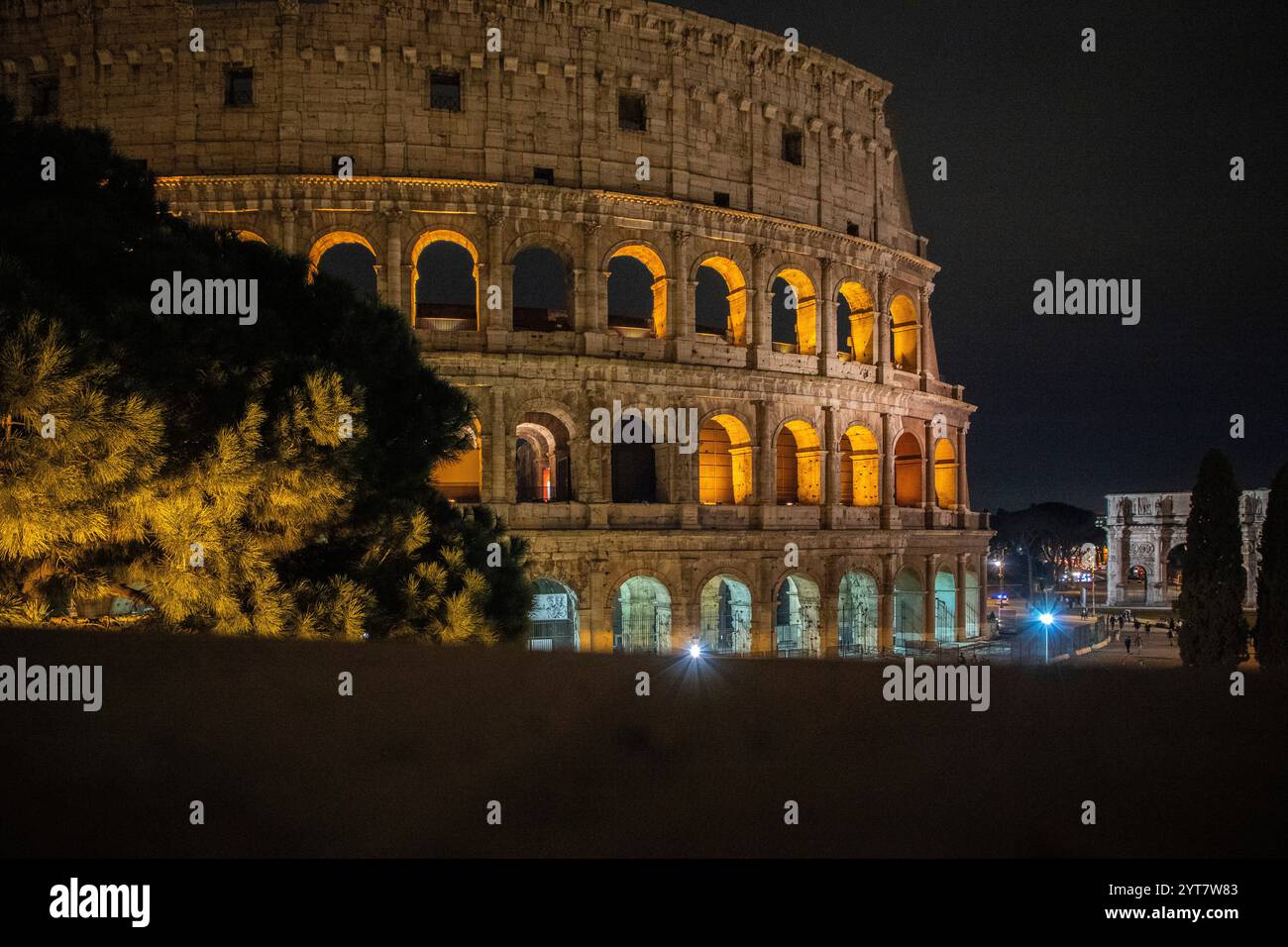 The Colosseum, famous and unique historical building of the Eternal ...