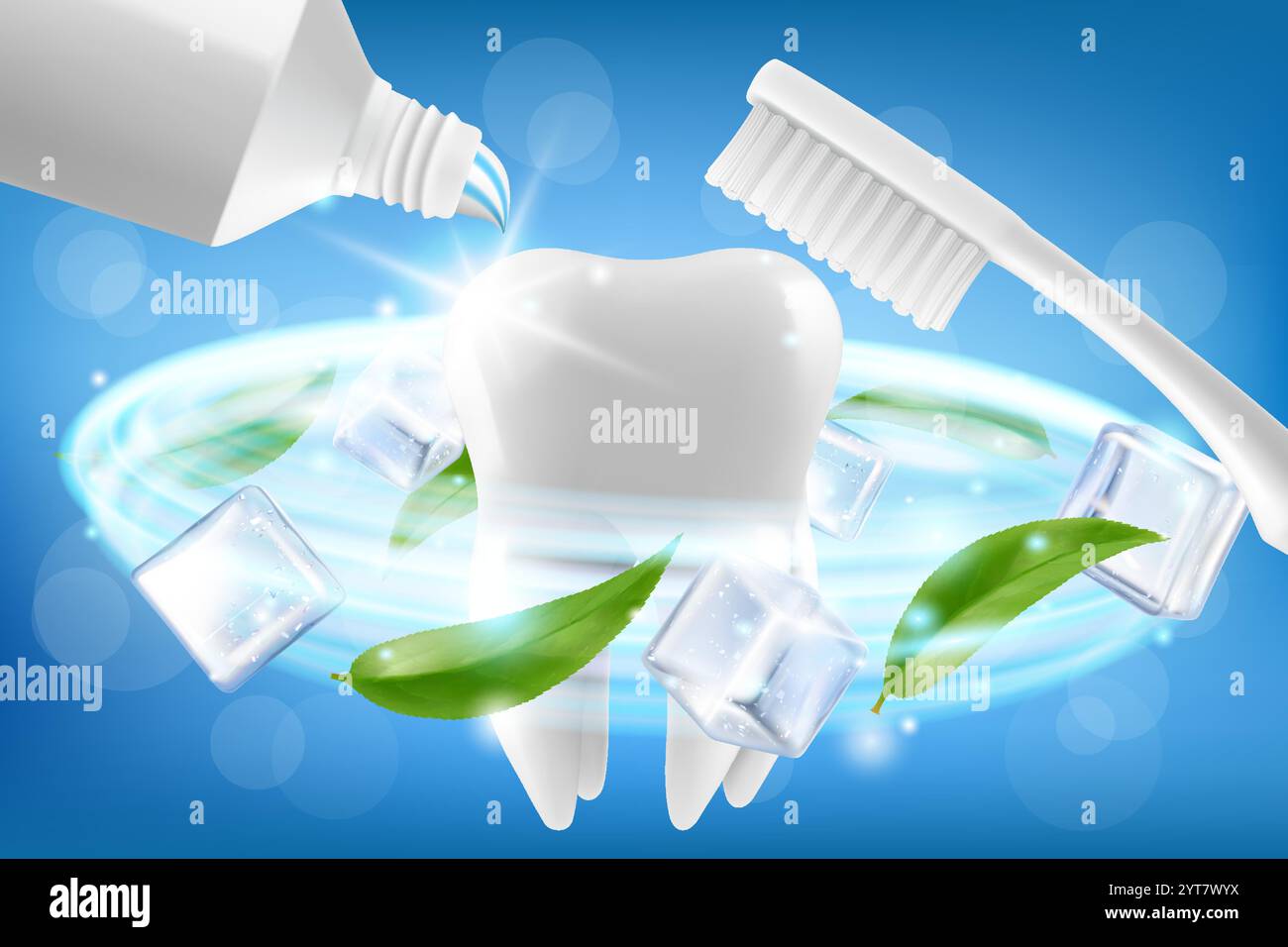 Cleans teeth Stock Vector Images - Alamy