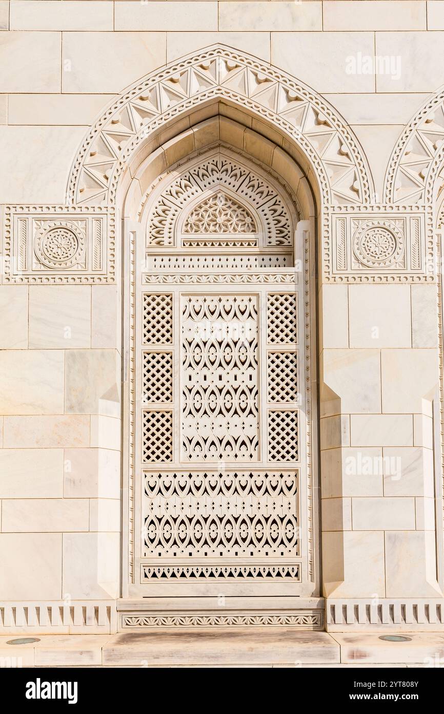 Sultan Qaboos Grand Mosque, window, detail, Muscat, Muscat, Oman ...