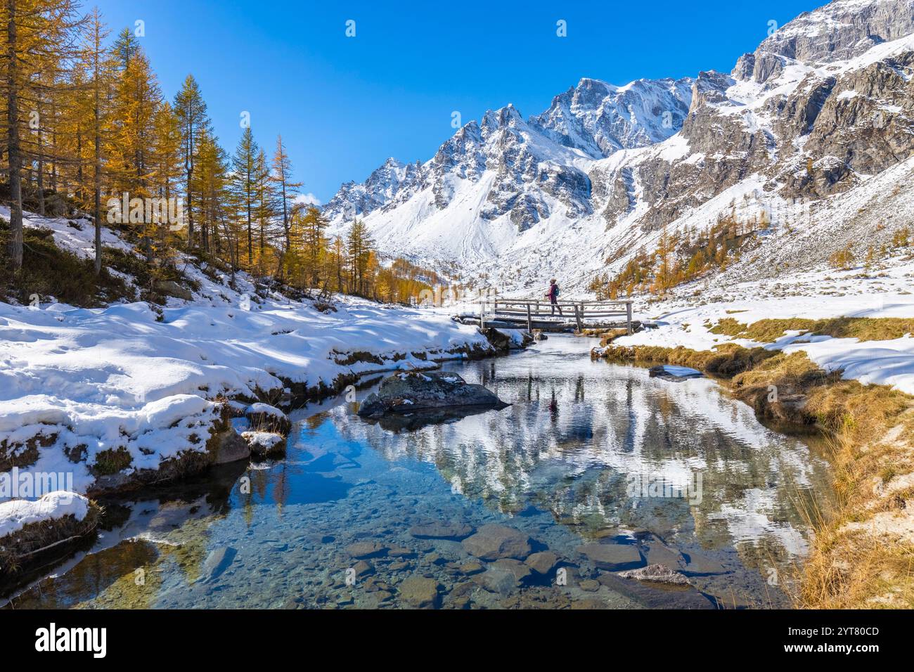 Bend on the river Buscagna, Alpe Devero, Valle Antigorio, Piedmont ...
