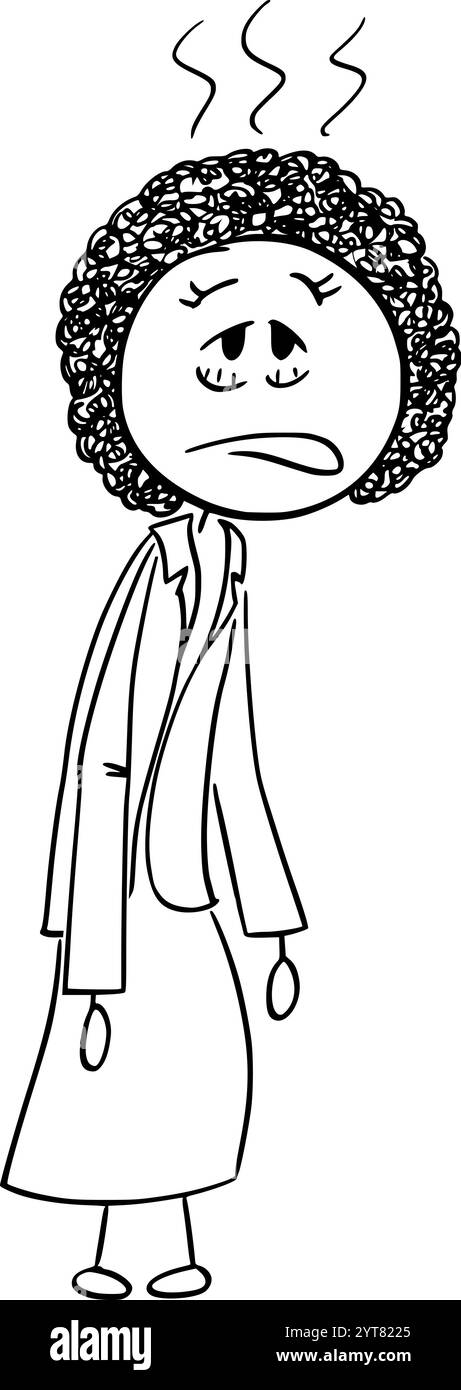 Sad tired depressed business woman Black and White Stock Photos ...