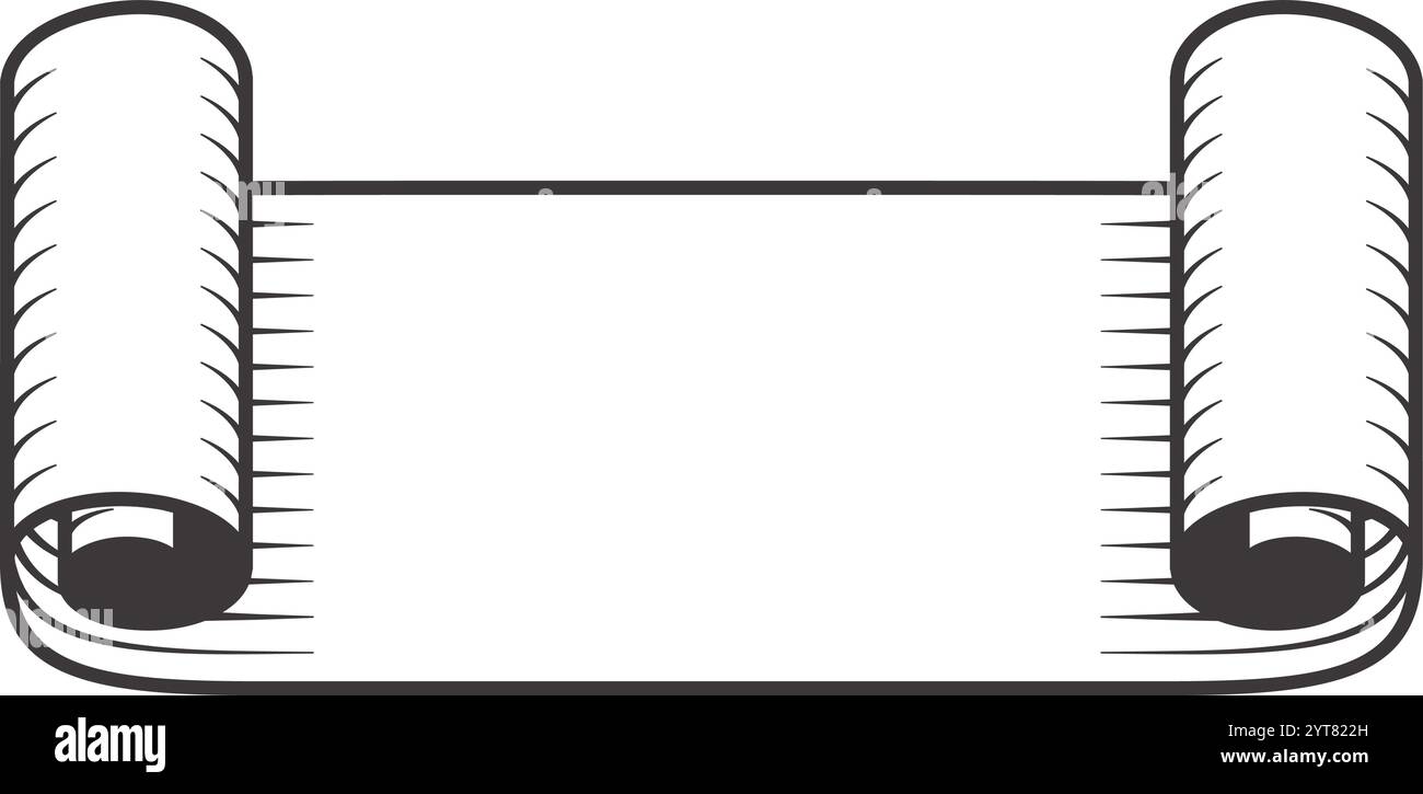 Unfurling old paper scroll symbolizing history, literature, and the ...