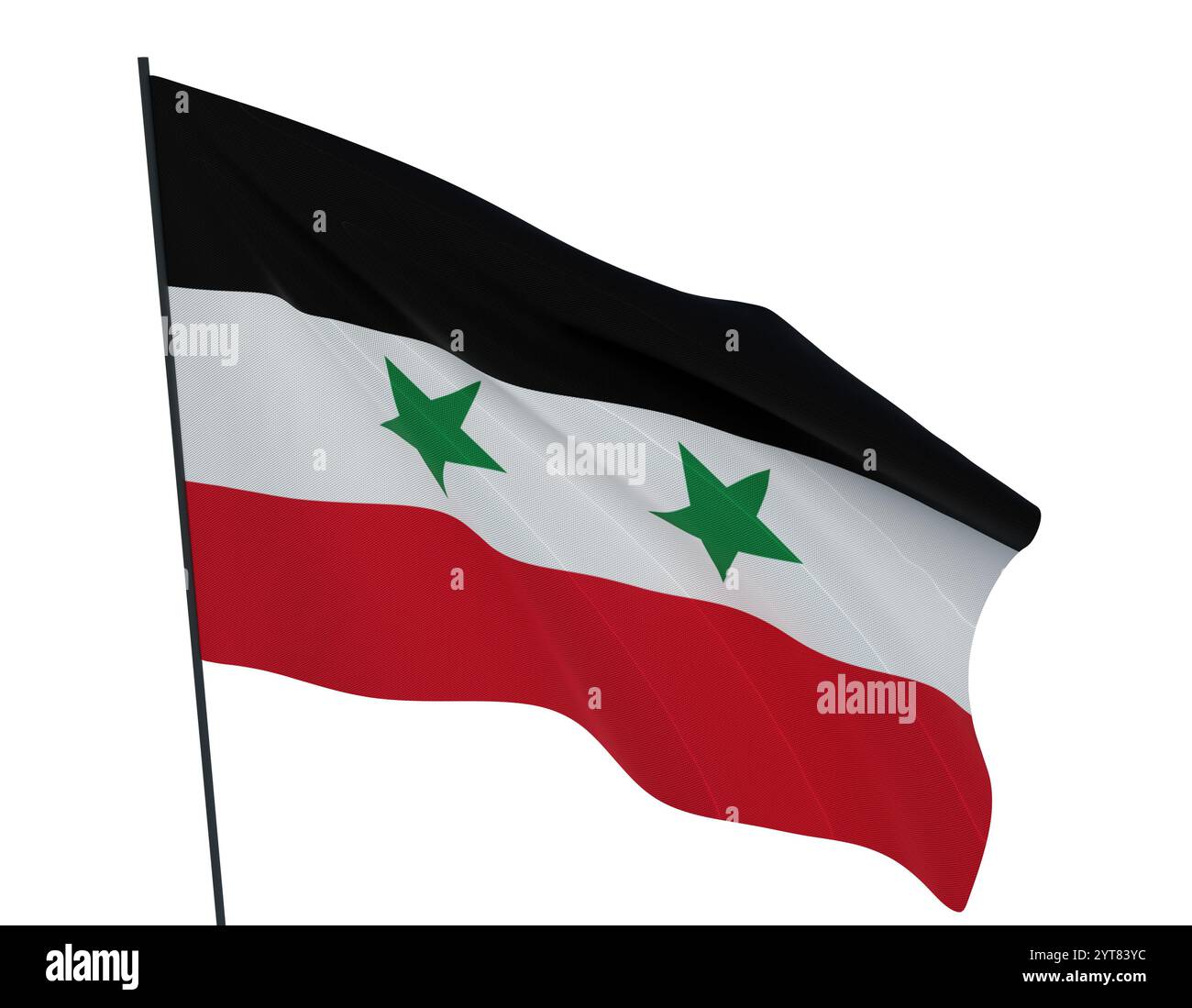 Syria flag isolated on the white background Stock Photo - Alamy