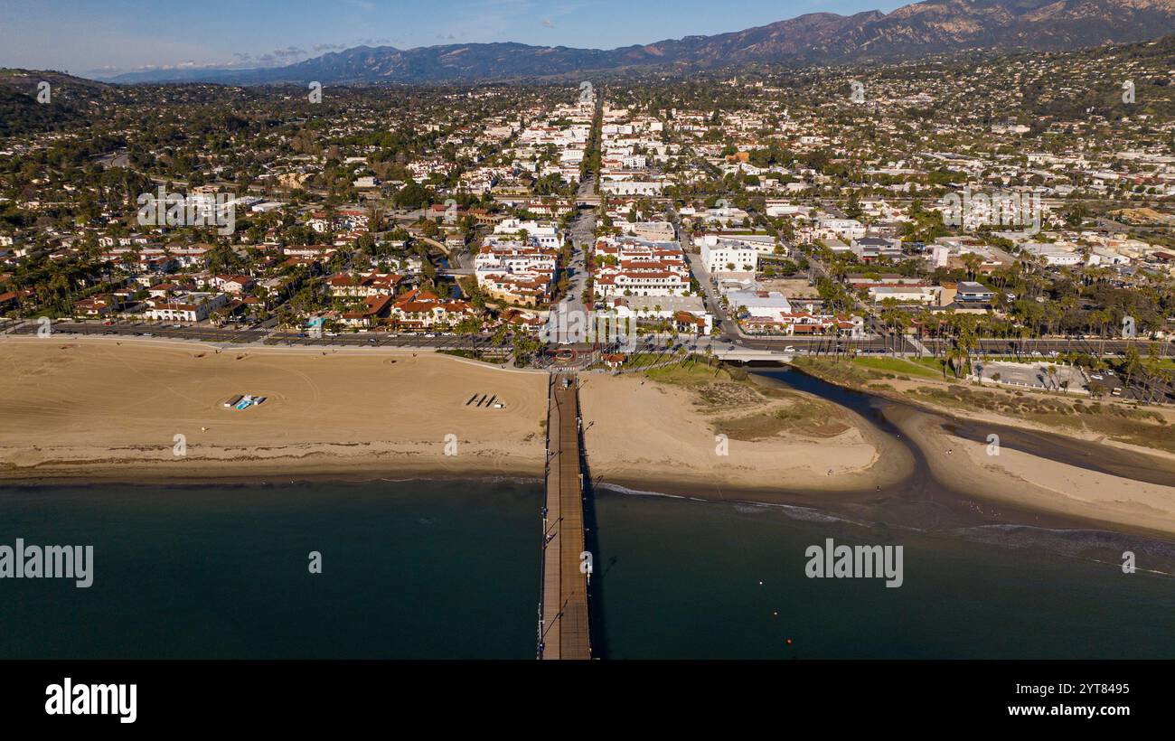 DECEMBER 2022, SANTA BARBARA, CA - USA - aerial view of famous Santa ...