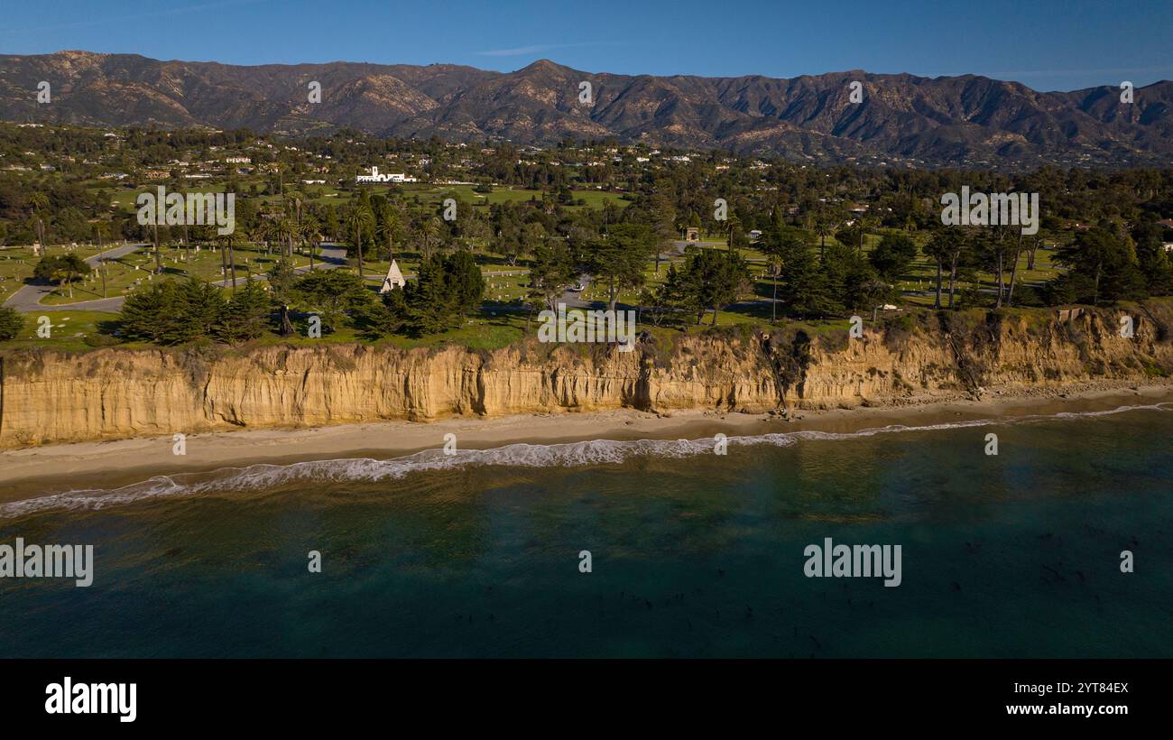 DECEMBER 2022, SANTA BARBARA, CA - USA - aerial view of famous Santa ...