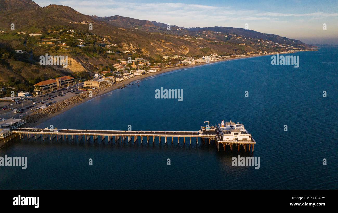 JANUARY 2023, MALIBU, CA. USA - aerial view of famous, historic Malibu ...