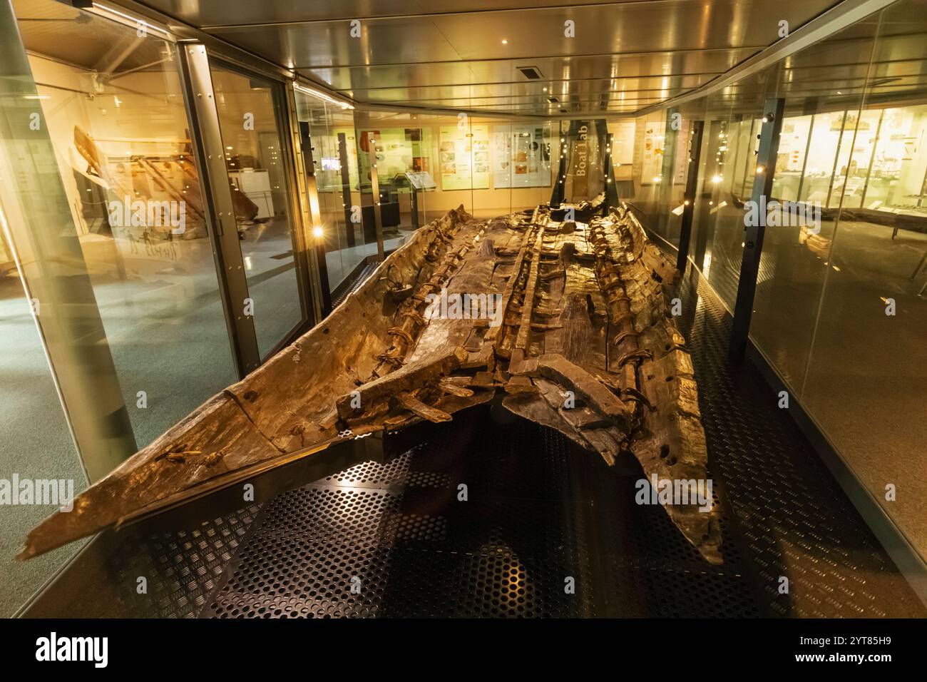 England, Kent, Dover, Dover Museum, Exhibit of the 3500 year old Wooden ...