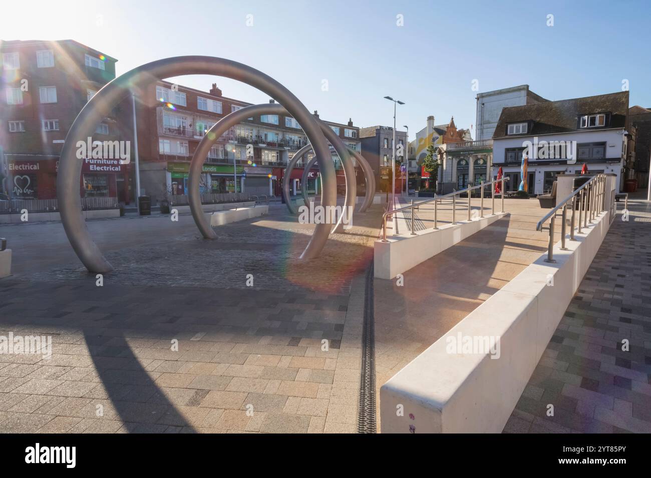 England, Kent, Dover, The Market Square, The Steel Rings Stock Photo ...