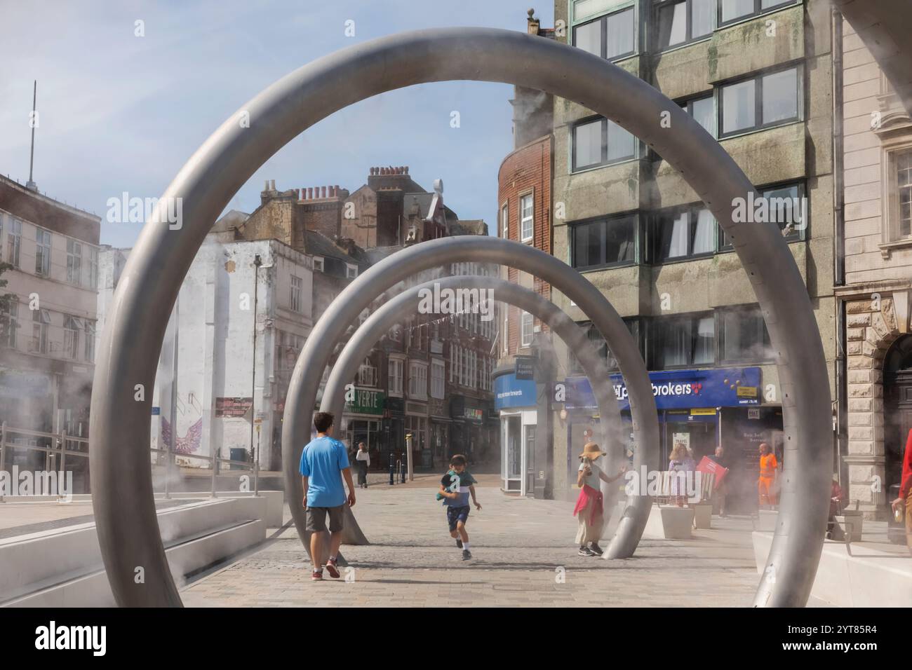 England, Kent, Dover, The Market Square, The Steel Rings Stock Photo ...