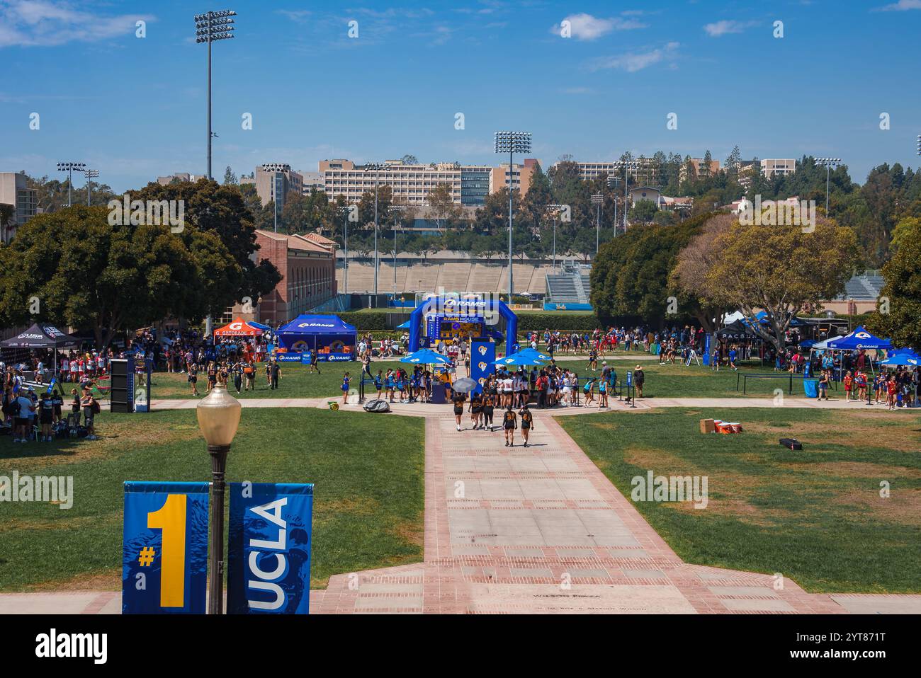Lively Campus Event at University of California Los Angeles Stock Photo ...