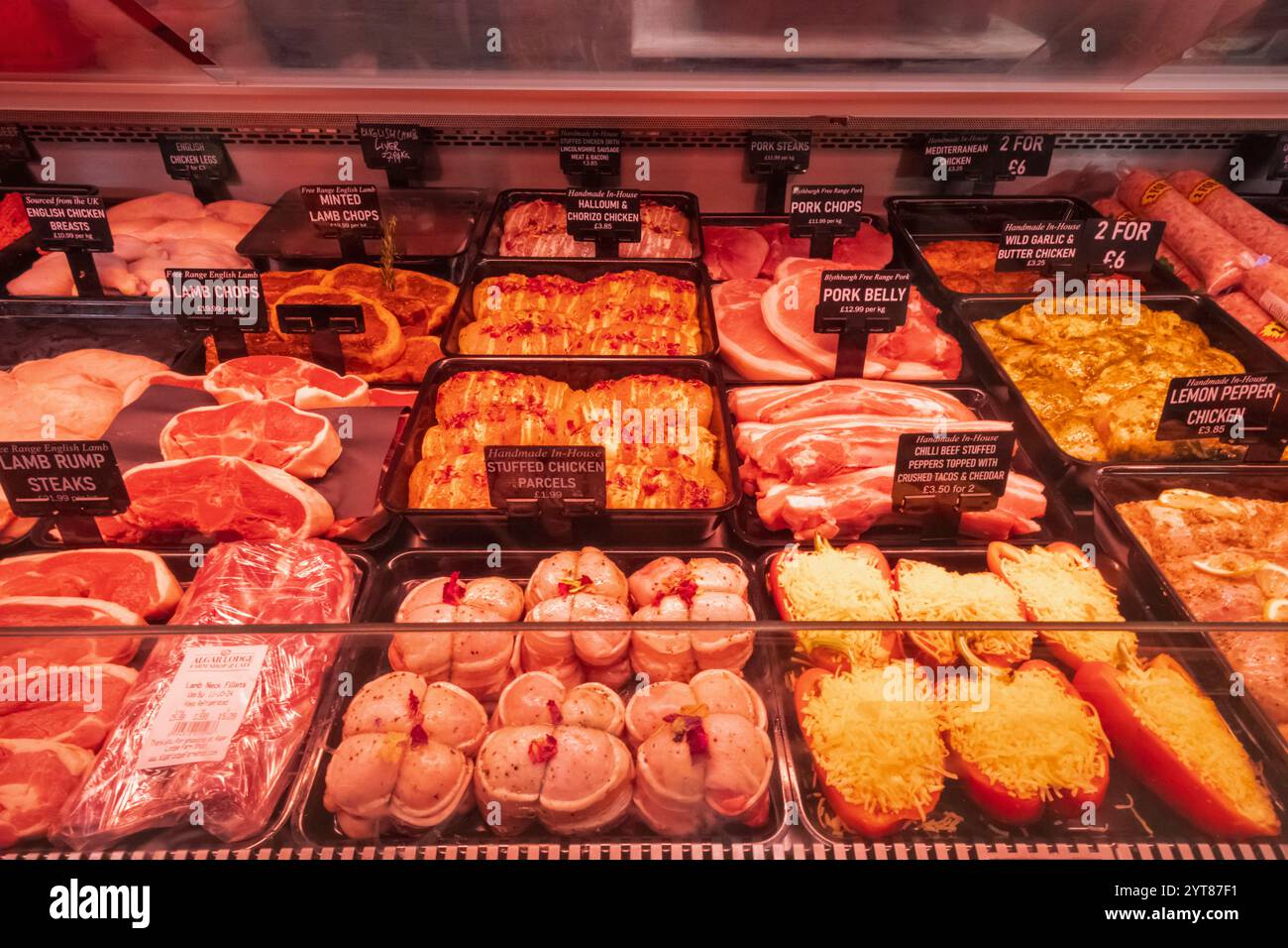 England, Kent, Deal, Algar Lodge Farm Shop & Cafe, The Butchery Counter ...