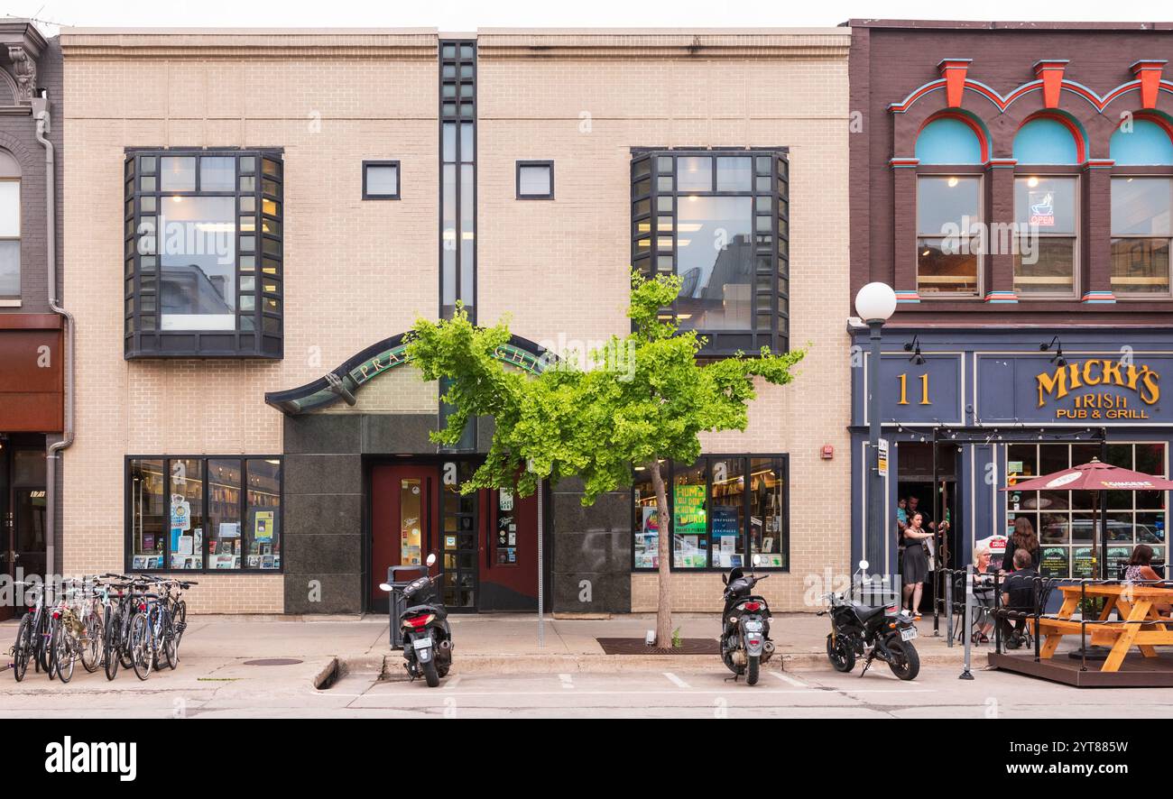 Iowa City, IA USA - July 22, 2017: The front facade of the famous ...
