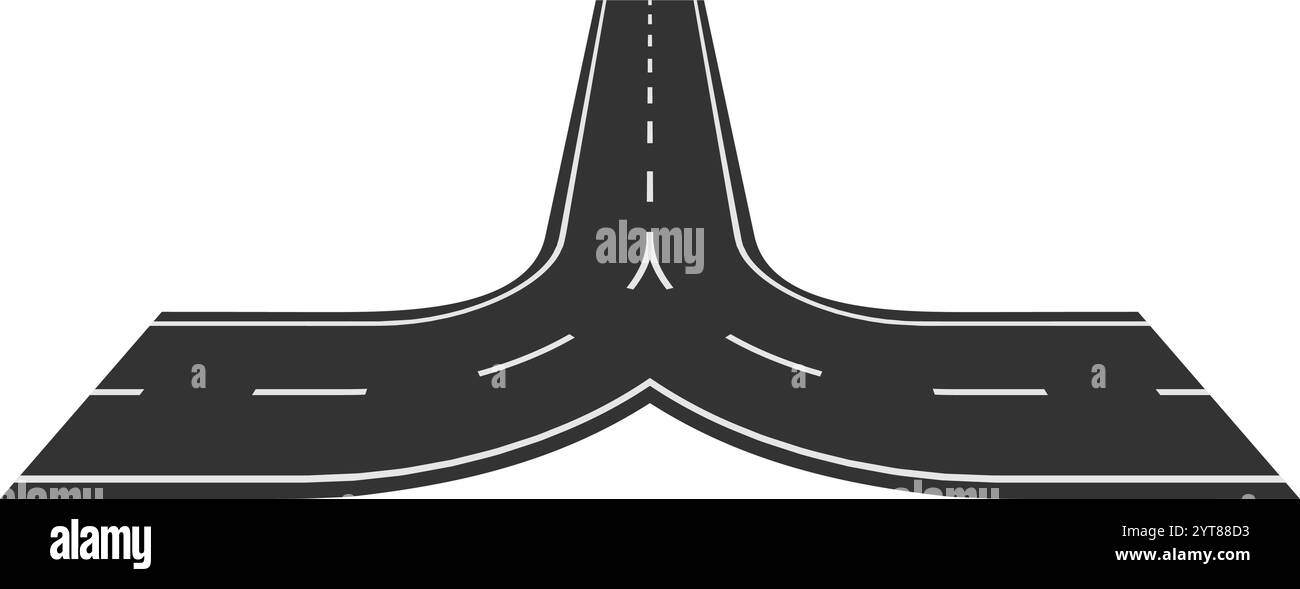 Two directions pathway Black and White Stock Photos & Images - Alamy