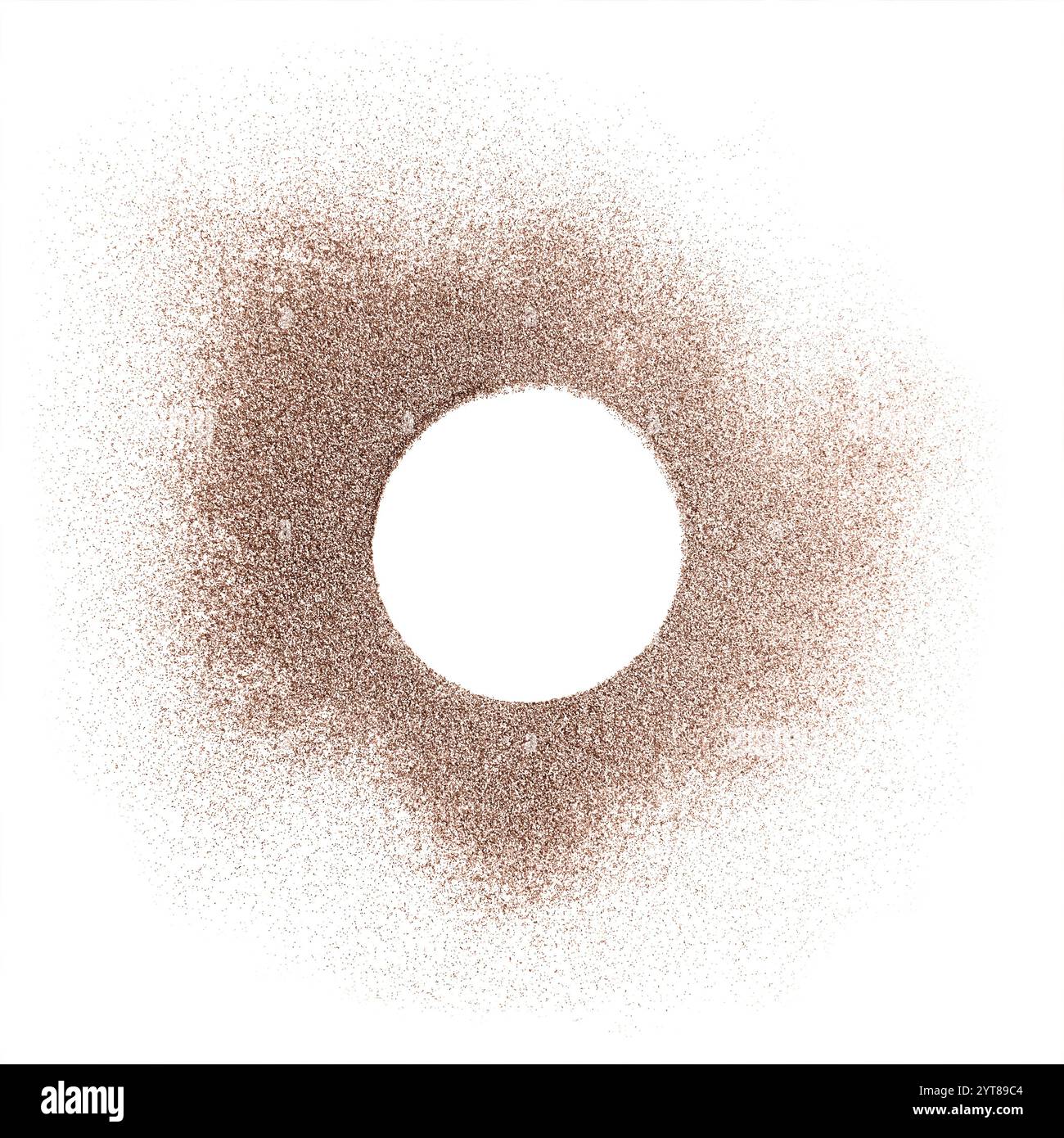 Round silver glitter eyeshadow on a white background. In trendy color ...