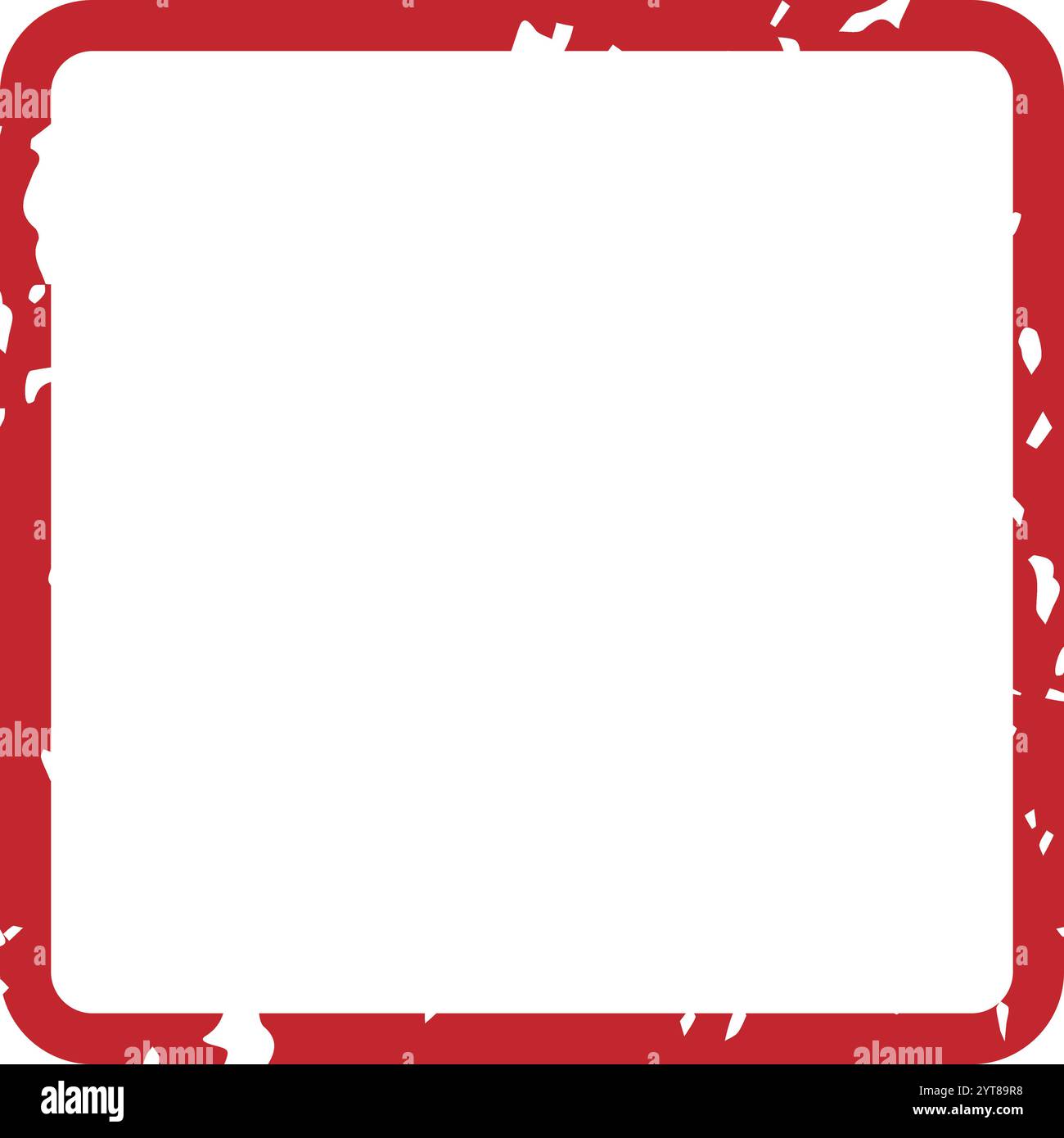 Bold red border with grunge texture surrounds a blank white area ...