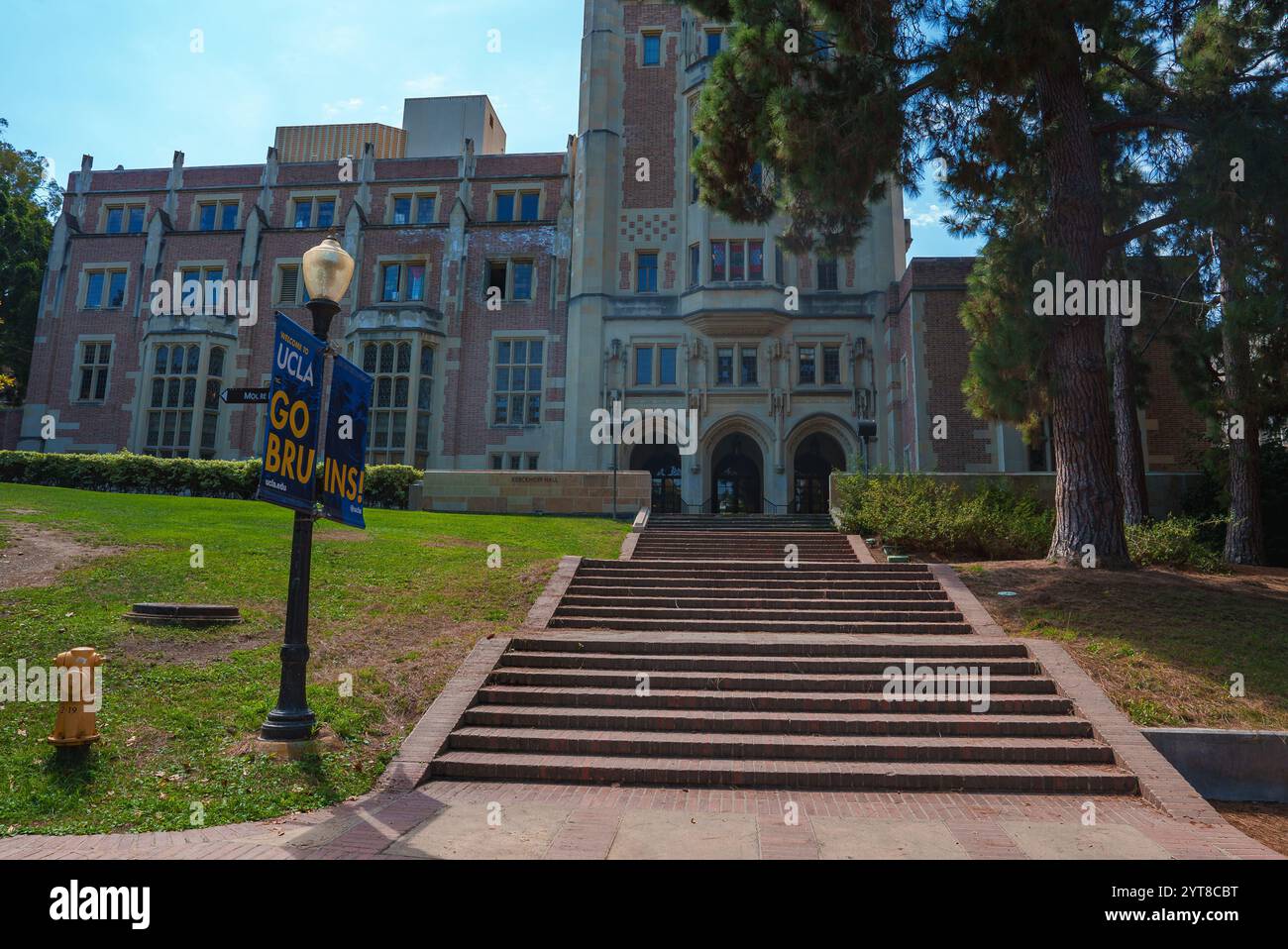 Gothic Architecture of Historic Building on UCLA Campus in Los Angeles ...