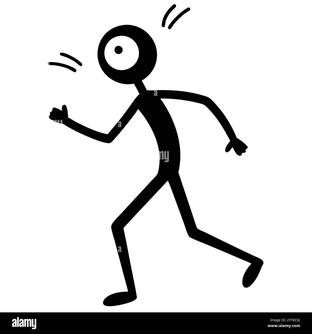Dynamic Stick Figures in Motion Silhouette Vector Art for Web Icons ...