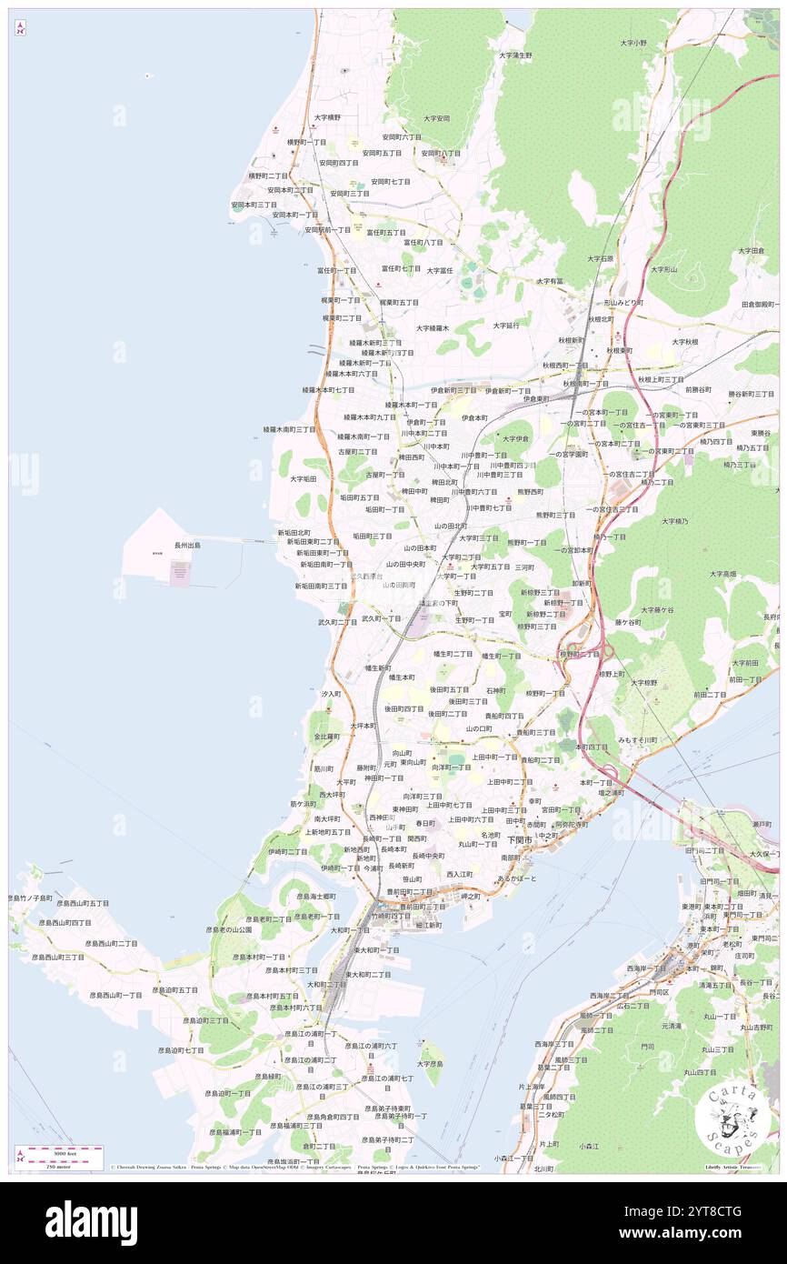 Yamanota-minamimachi, Shimonoseki Shi, JP, Japan, Yamaguchi, N 33 59' 4 ...