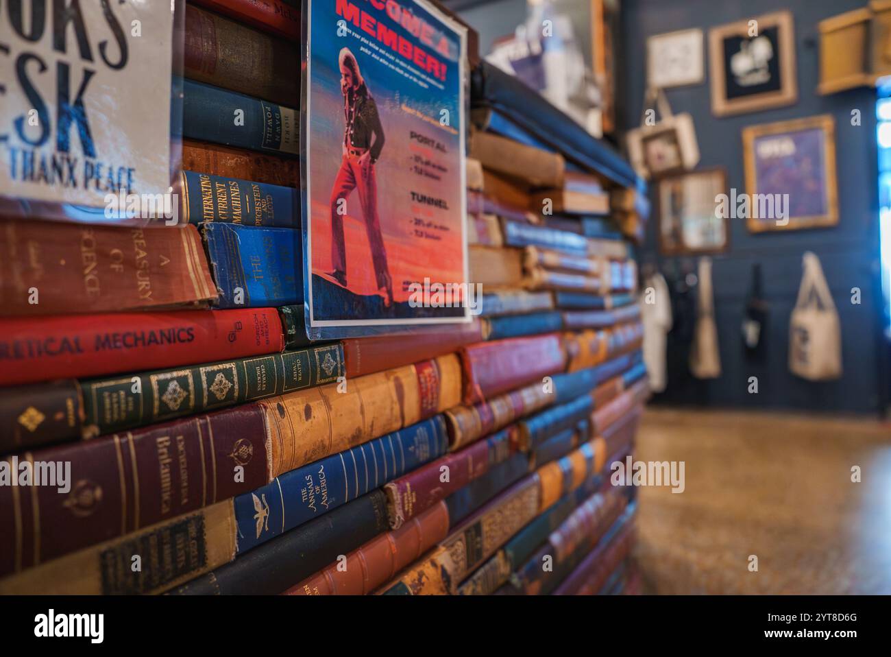 Book Wall Display Inside The Last Bookstore in Los Angeles Stock Photo ...