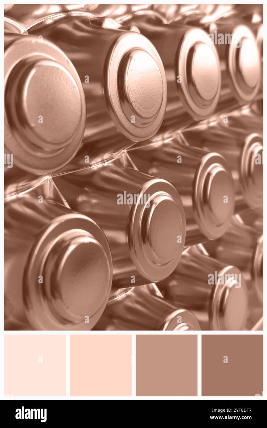Abstract Metallic Cylinders with Mocha Mousse Color Palette Stock Photo ...