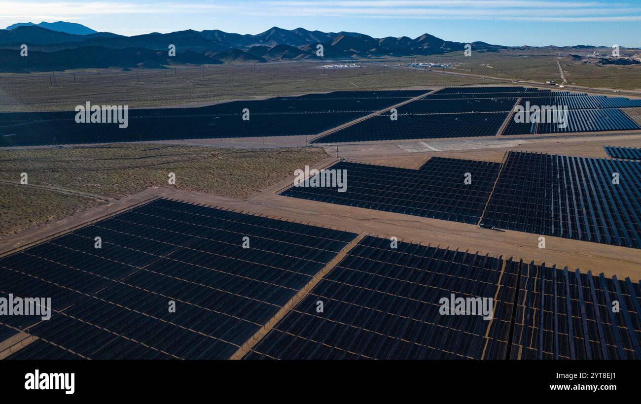 APRIL 1, 2023, LAS VEGAS, NEVADA, USA - large solar installation at ...