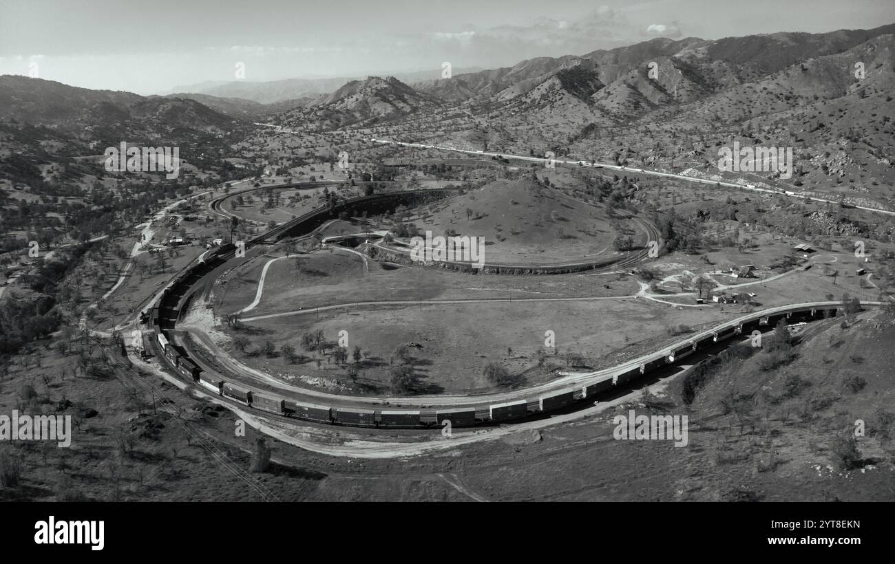 APRIL 1, 2023, TEHACHAPI, CALIFORNIA, USA - aerial view of Tehachapi ...