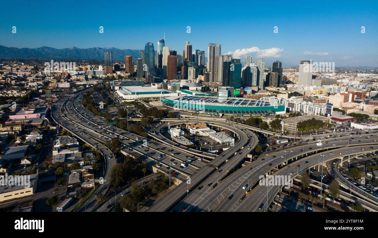 MARCH 25, 2023 LOS ANGELES, CALIFORNIA - USA - aerial view of Harbor ...