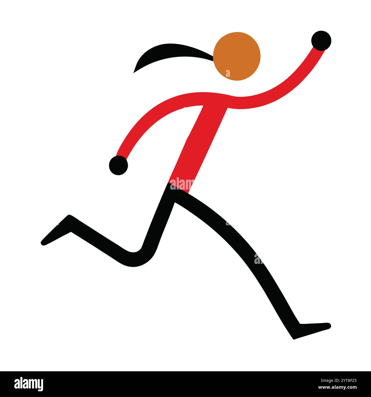 Dynamic Stick Figures in Motion Silhouette Vector Art for Web Icons ...