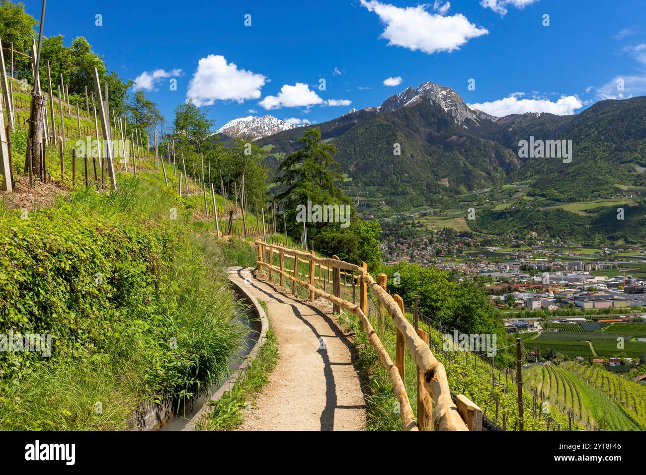 On the Marlinger Waalweg via Merano, South Tyrol Stock Photo - Alamy