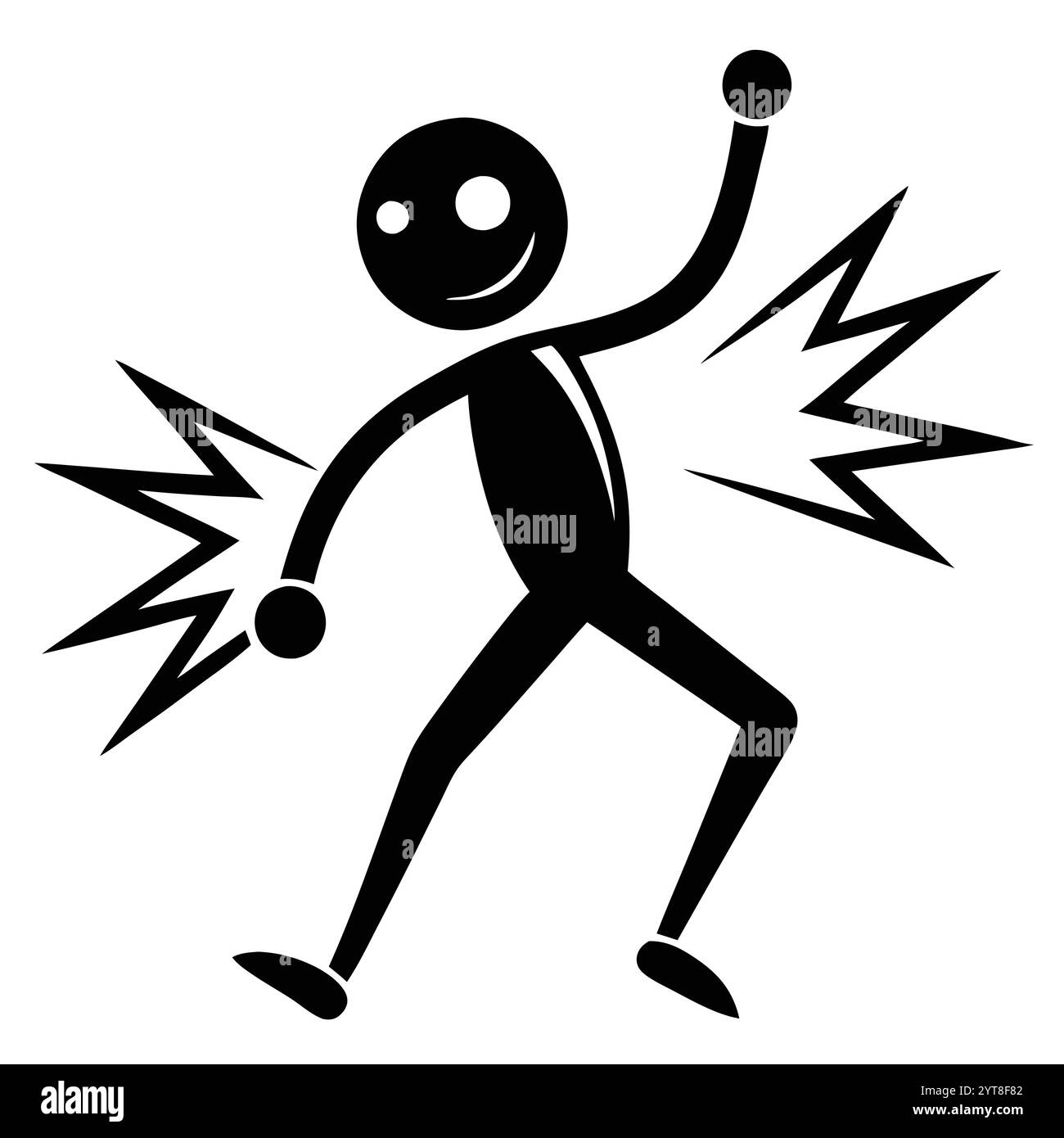 Dynamic Stick Figures in Motion Silhouette Vector Art for Web Icons ...