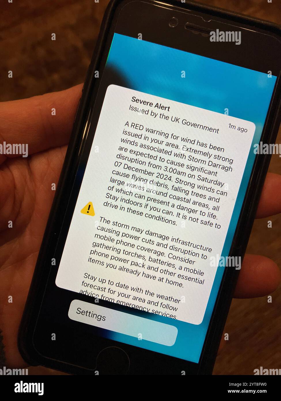 East Chinnock, Somerset, England - December 6 2024: Risk to Life ...