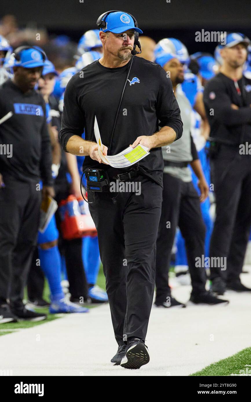 Detroit Lions head coach Dan Campbell on the sideline against the Green ...