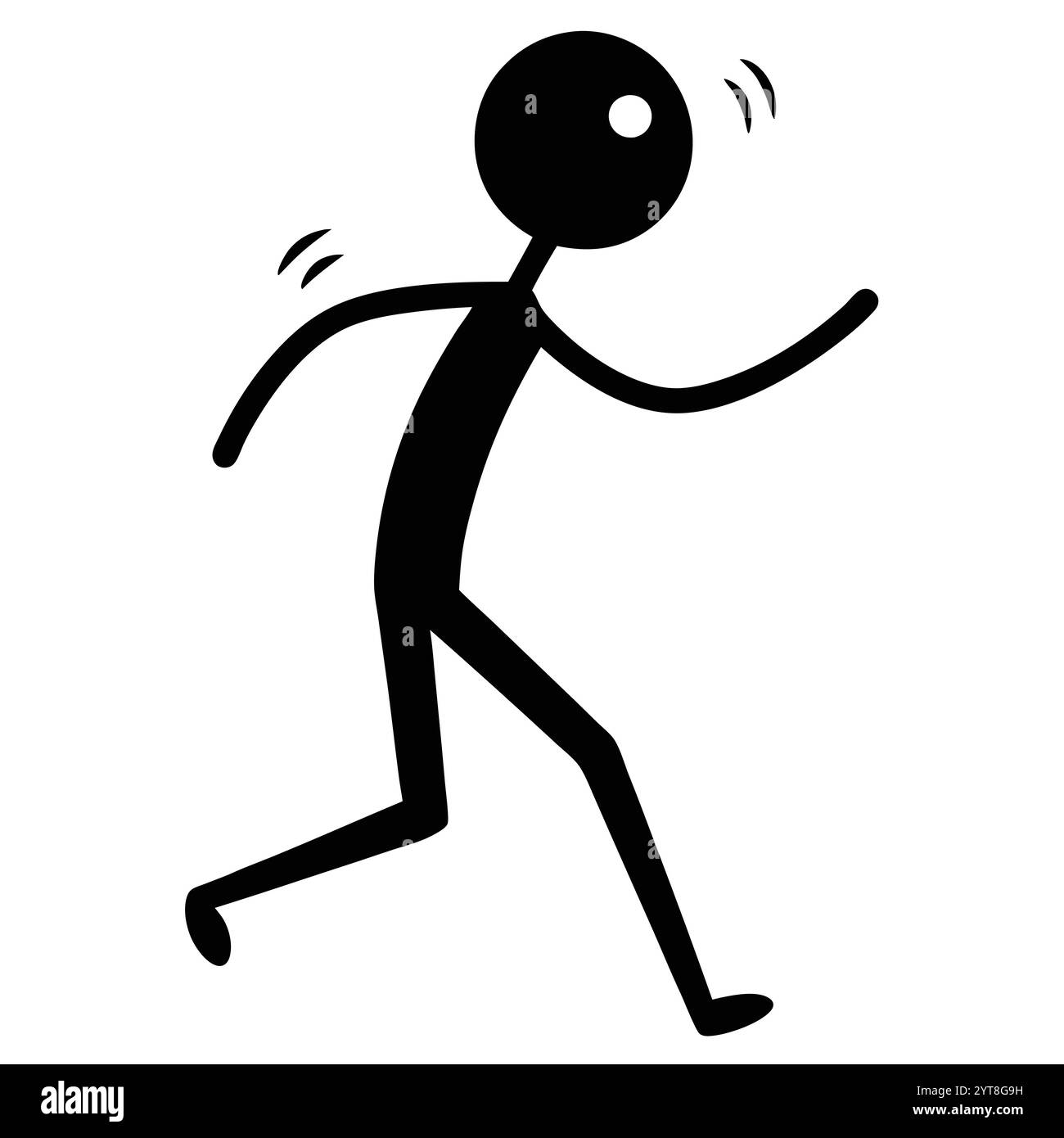 Dynamic Stick Figures in Motion Silhouette Vector Art for Web Icons ...