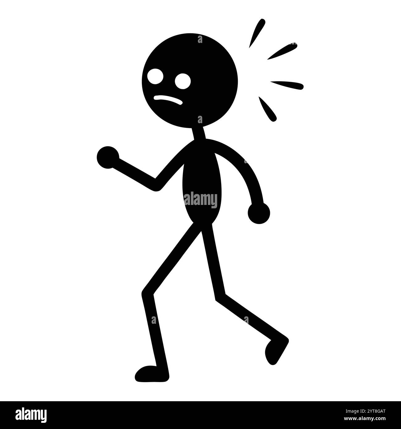 Dynamic Stick Figures in Motion Silhouette Vector Art for Web Icons ...