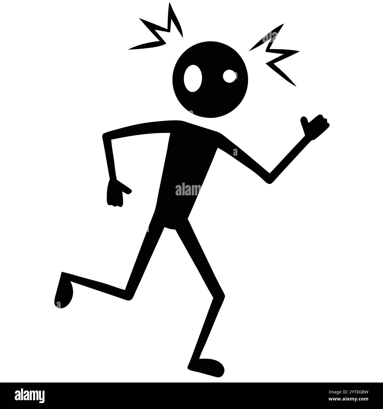 Dynamic Stick Figures in Motion Silhouette Vector Art for Web Icons ...