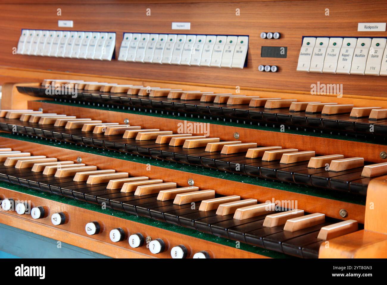 Keyboard of a church organ Stock Photo - Alamy