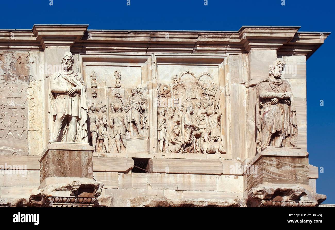 Italy Lazio Rome Arch of Constantine - Triumphal arch dedicated by the ...